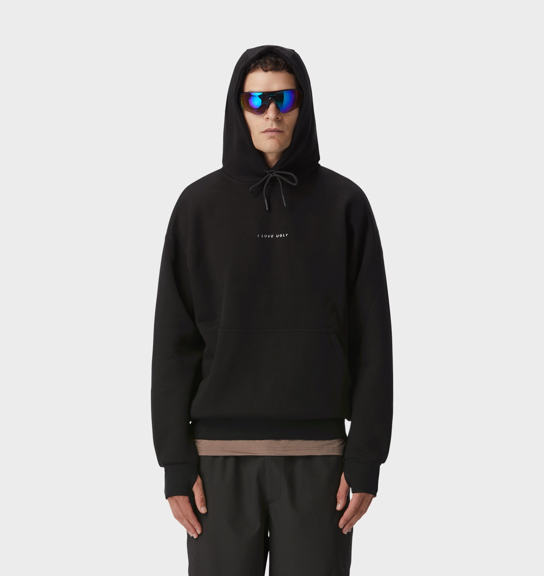 Active Box Hood - Workout Hoodie in Black | I Love Ugly