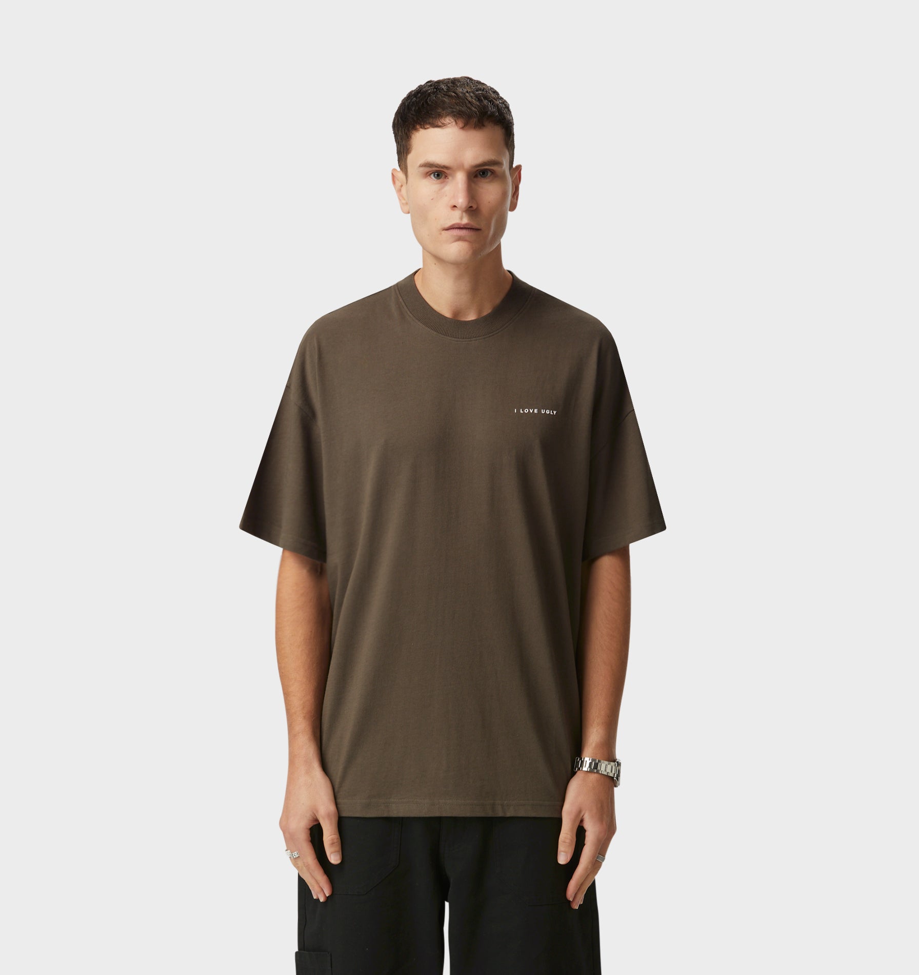 Box Fit Tee 2.0 in Burnt Olive Green | I Love Ugly
