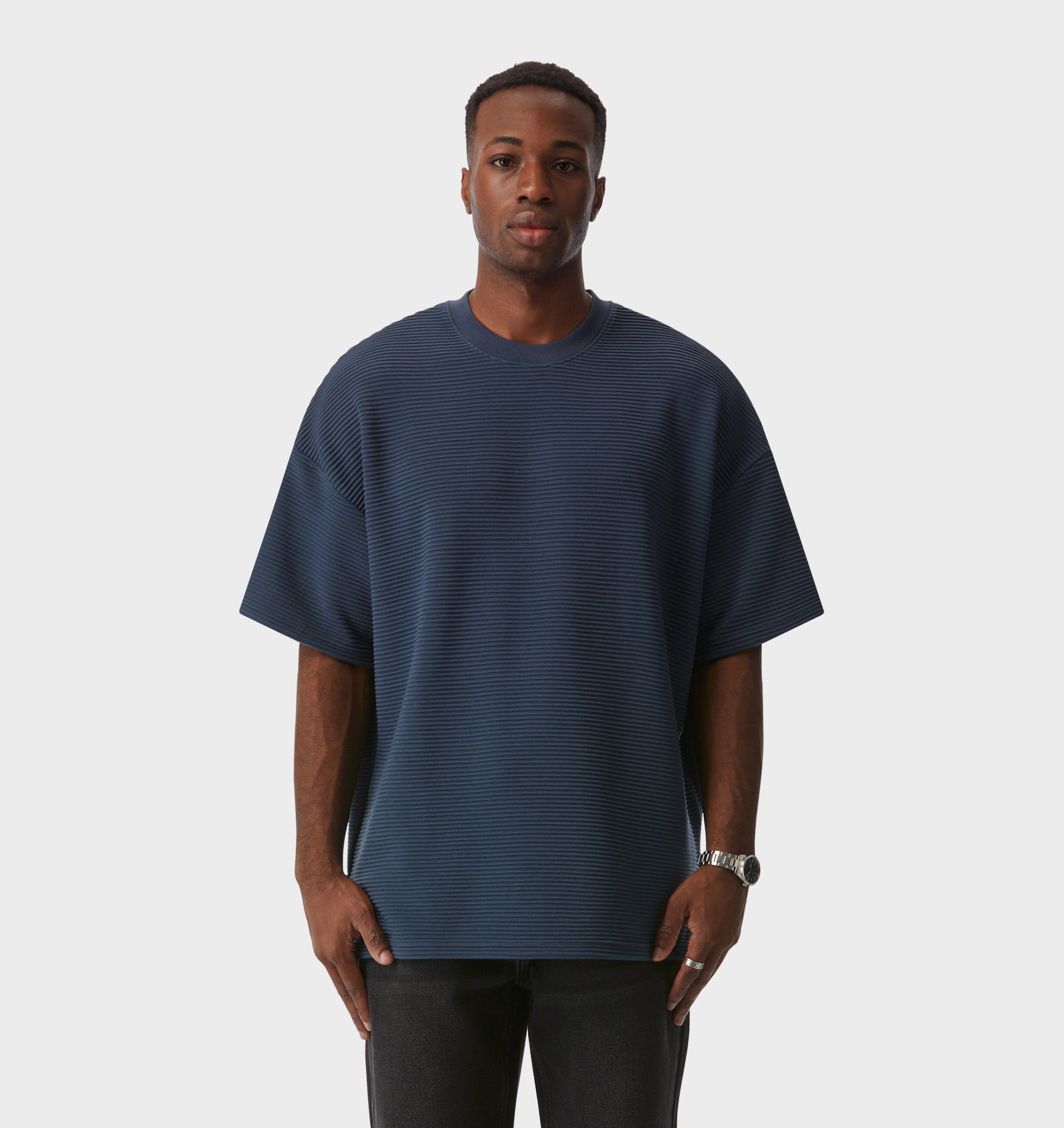 Corrugated Box Fit Tee in Indigo | I Love Ugly