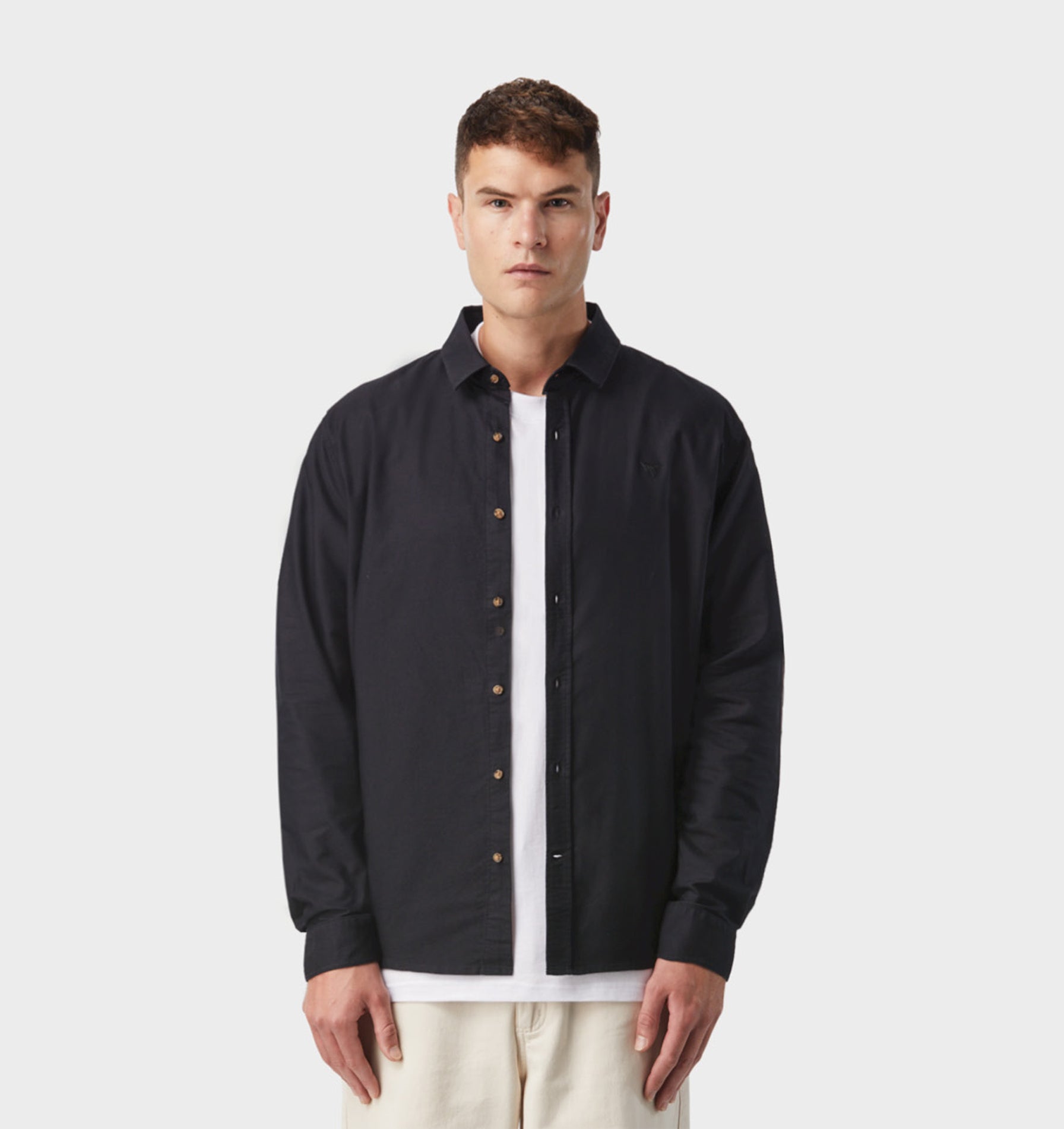 Wallace Long Sleeve Shirt in Black | I Love Ugly