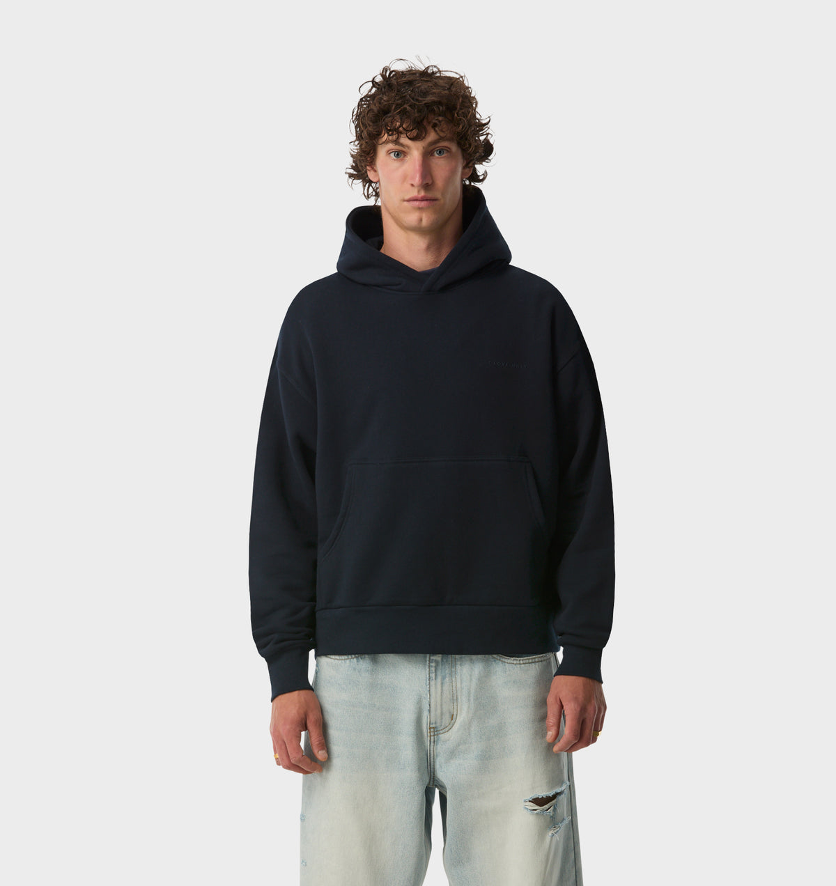 Crop Box Hood - Midnight Navy | I Love Ugly