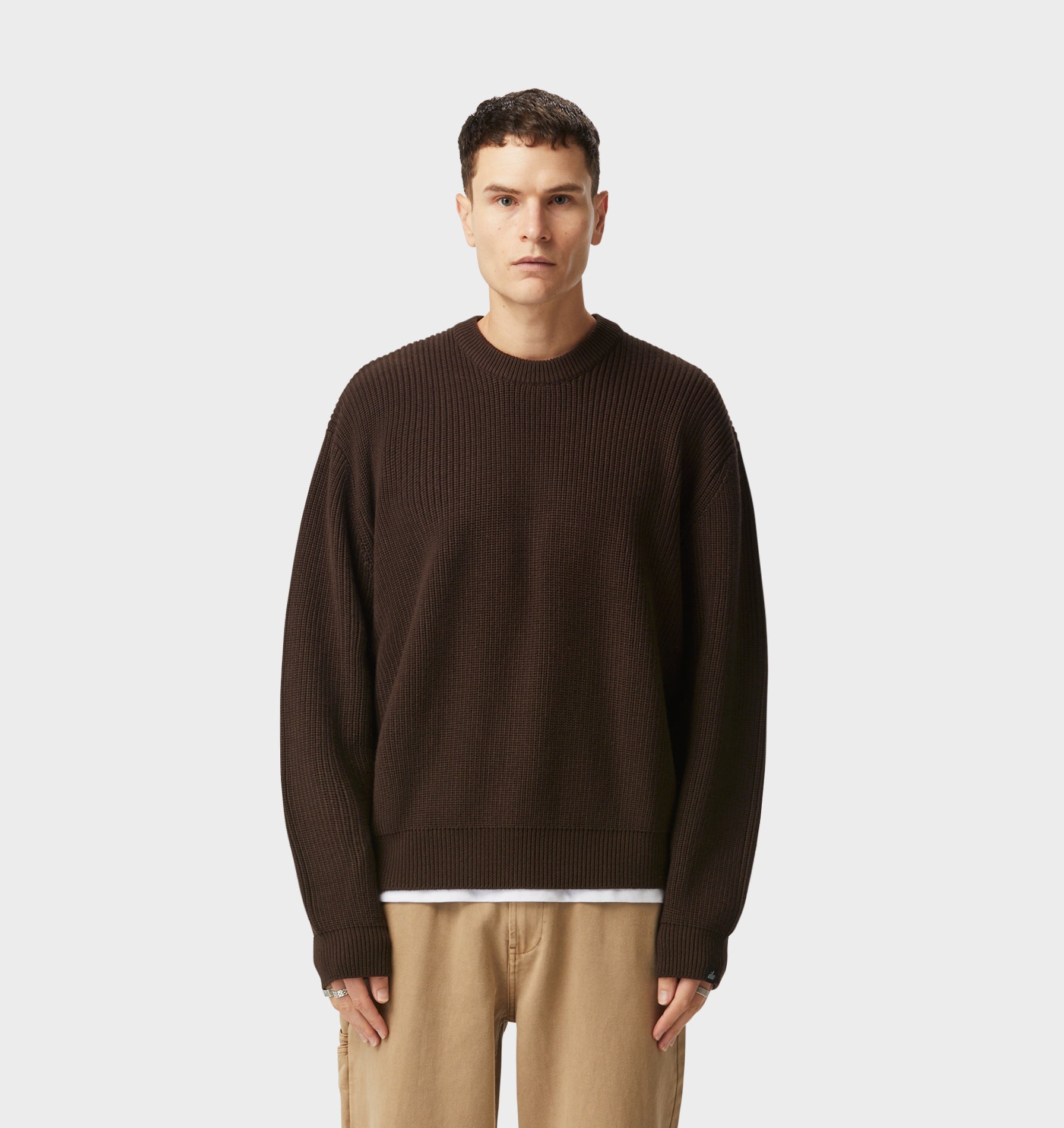 Cropped Knit Sweater - Espresso | I Love Ugly
