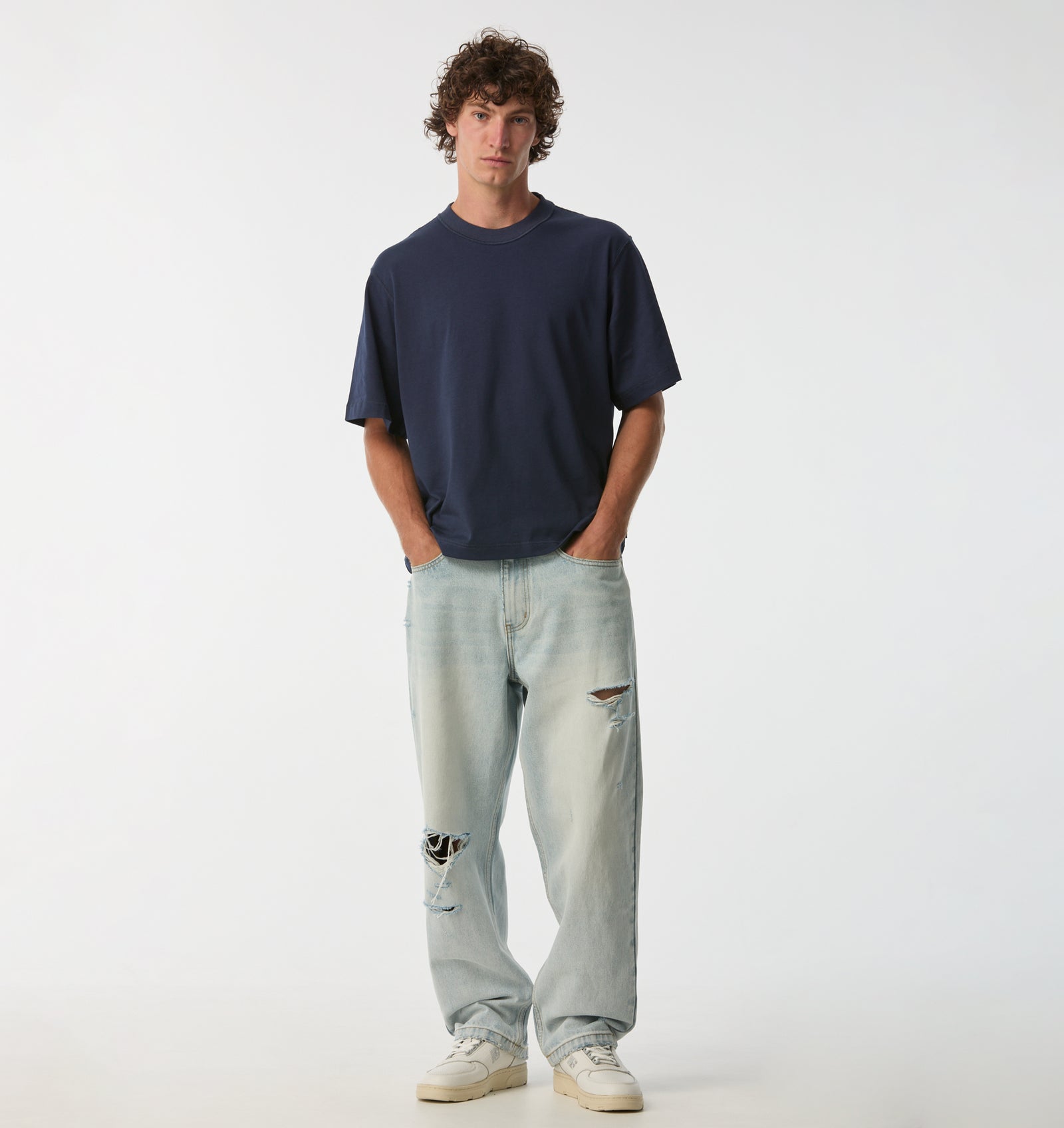 Distressed Edgar Denim - Light Vintage Blue | I Love Ugly