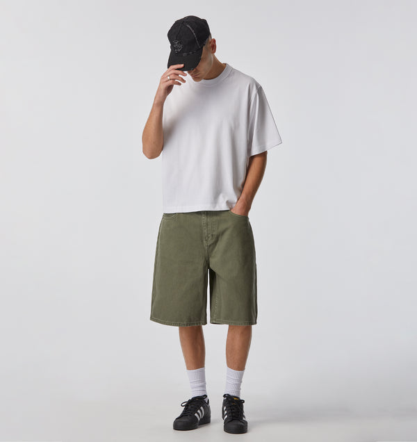 Wyatt Denim Short - Moss | I Love Ugly