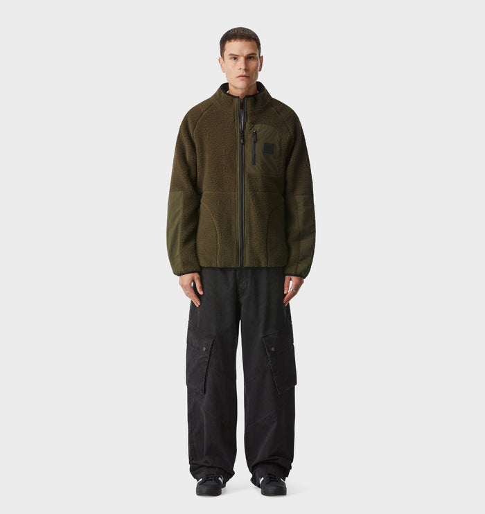 Harrison Sherpa Jacket 2.0 in Forest Green | I Love Ugly